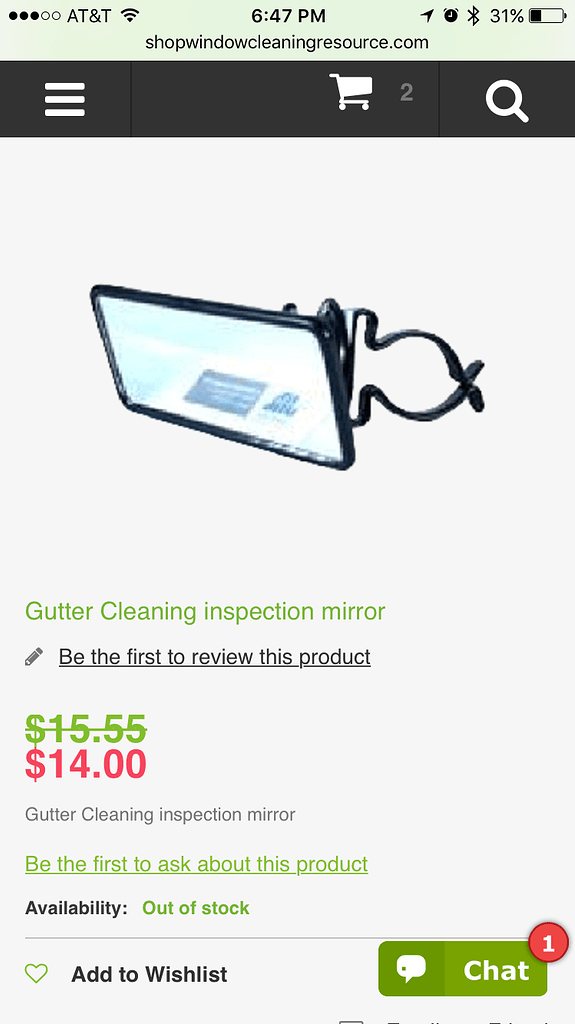 Gutter cleaning mirror - The Garage - Window Cleaning Resource | Community